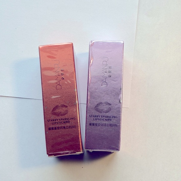 Daimanpu | Makeup | Starry Sparkling Lipstick Set Bold Orange And ...